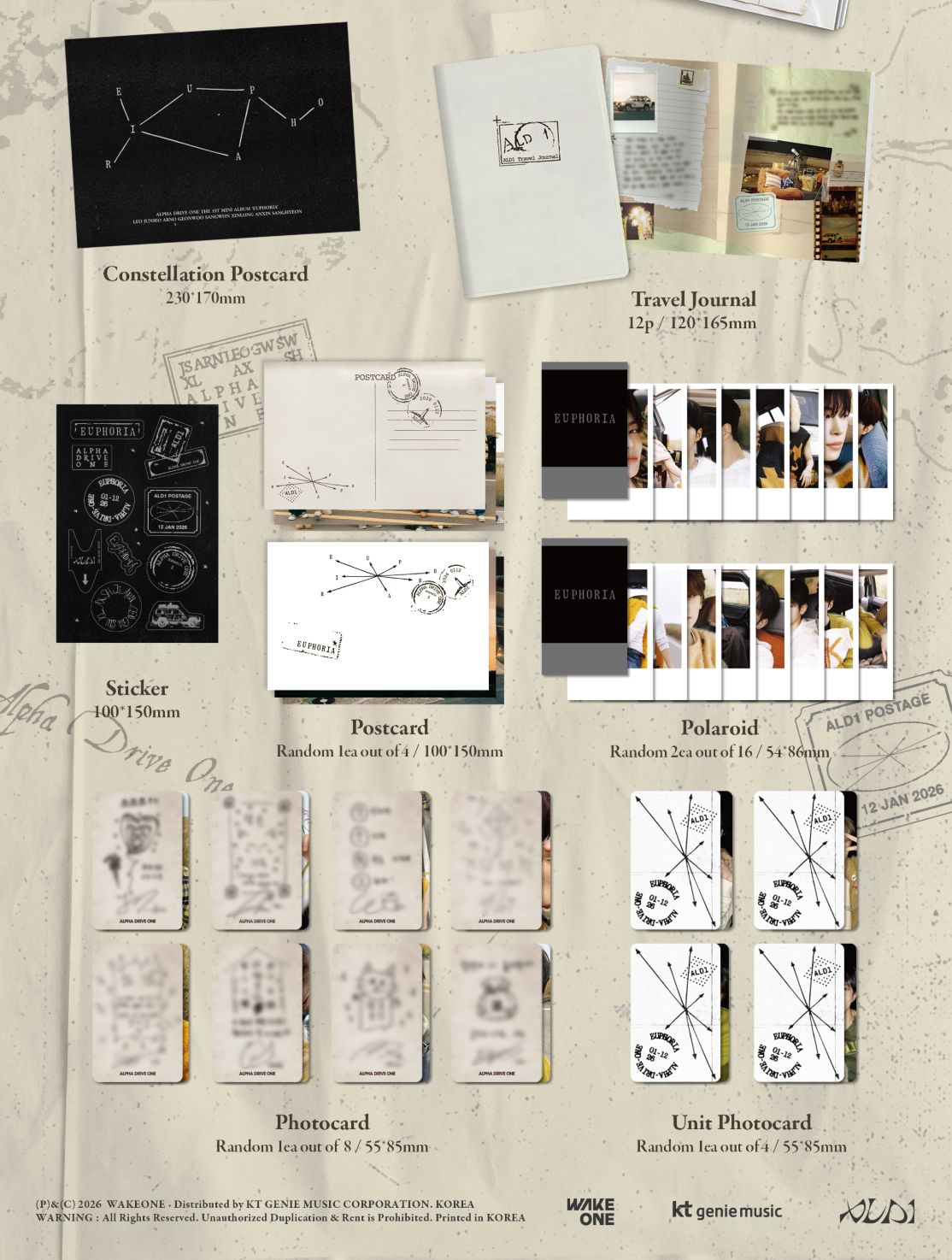 ALPHA DRIVE ONE - EUPHORIA (STAR ROAD VER.) + Tower Record Gift