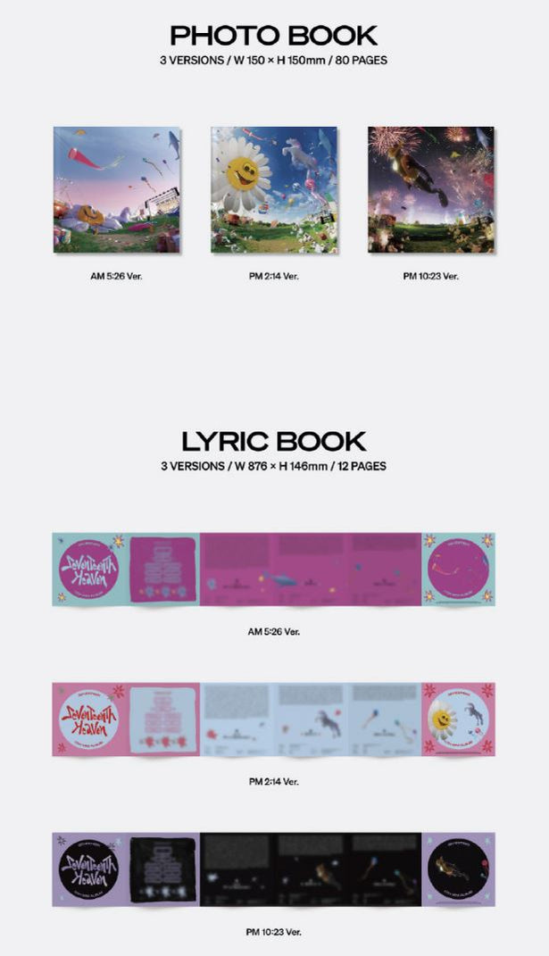 SEVENTEEN - SEVENTEENTH HEAVEN (11TH MINI ALBUM) + Soundwave Bookmark ...