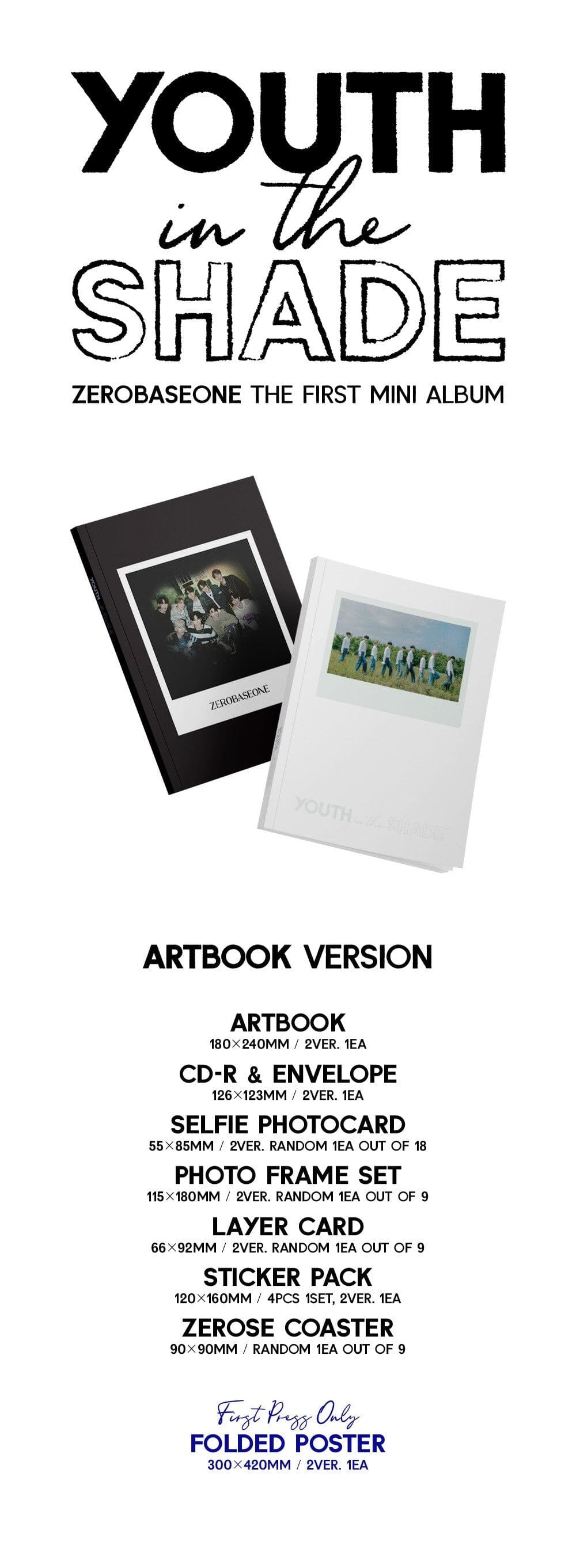 ZEROBASEONE (ZB1) - YOUTH IN THE SHADE (1st Mini Album) — Nolae