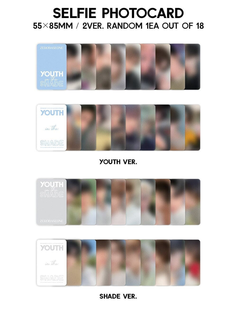 ZEROBASEONE (ZB1) - YOUTH IN THE SHADE (1st Mini Album) — Nolae